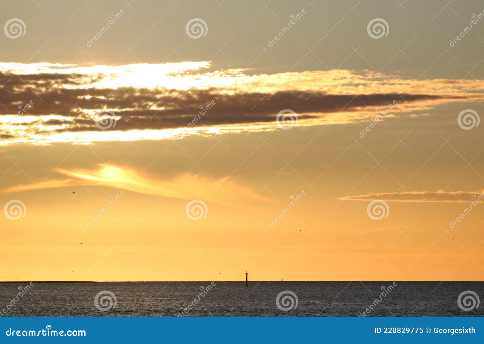 Silver Lining on Cloud in Sunset Colored Sky Stock Image - Image of ...