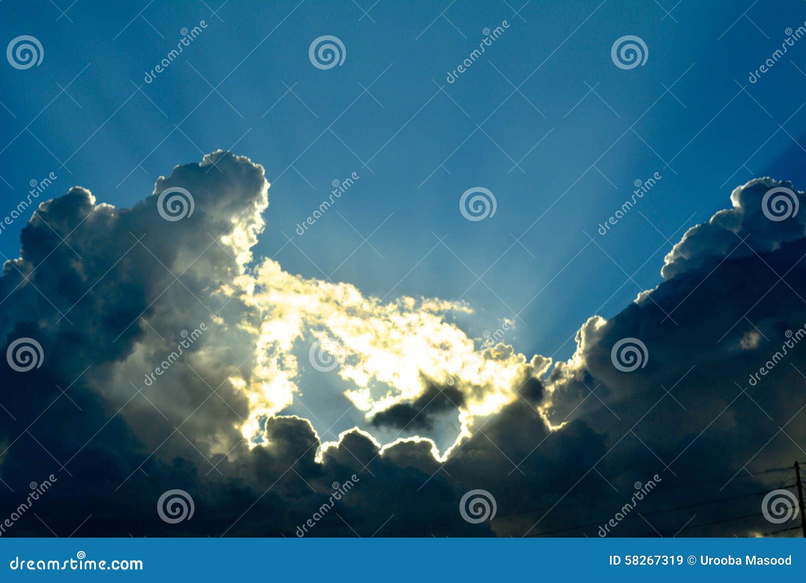 Silver Lining stock image. Image of clouds, beautiful - 58267319