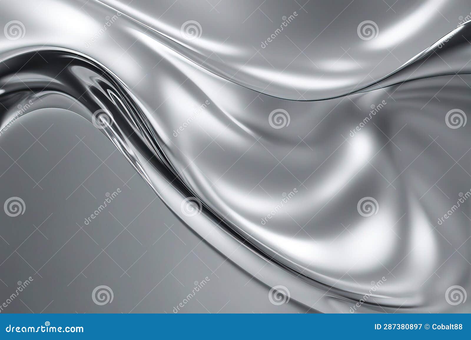Liquid Chrome Waves Background, Shiny And Lustrous Metal Pattern ...