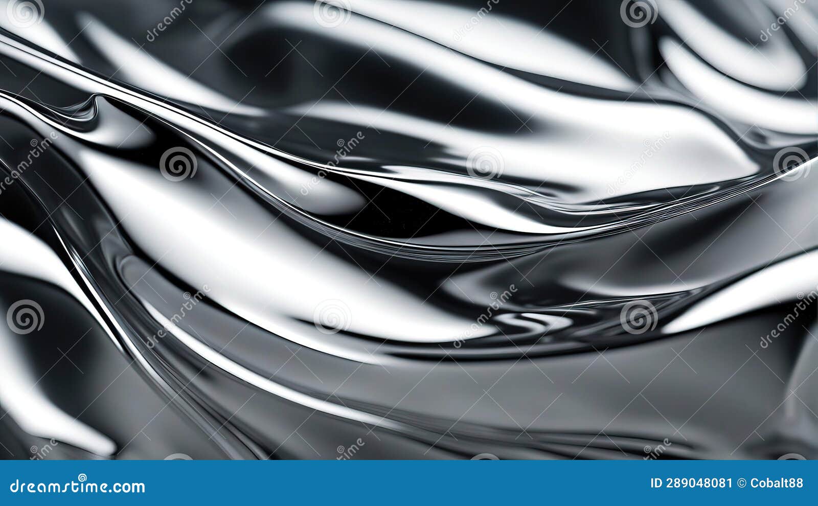 Liquid Chrome Waves Background, Shiny And Lustrous Metal Pattern ...