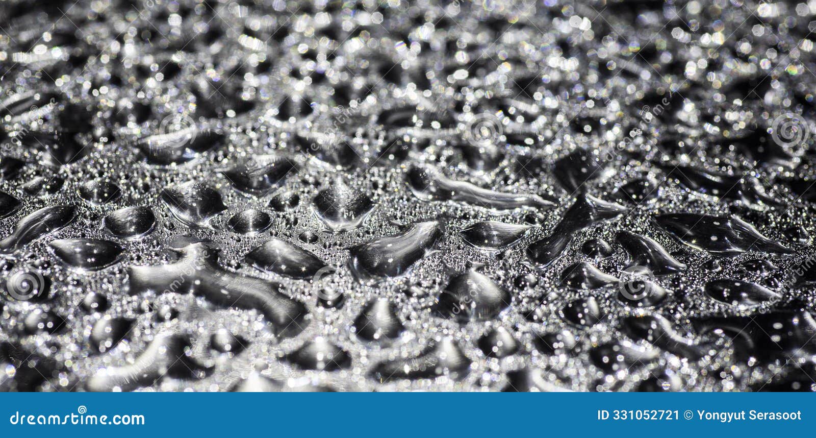 Silver Liquid Droplets on a Black Background Stock Image - Image of ...