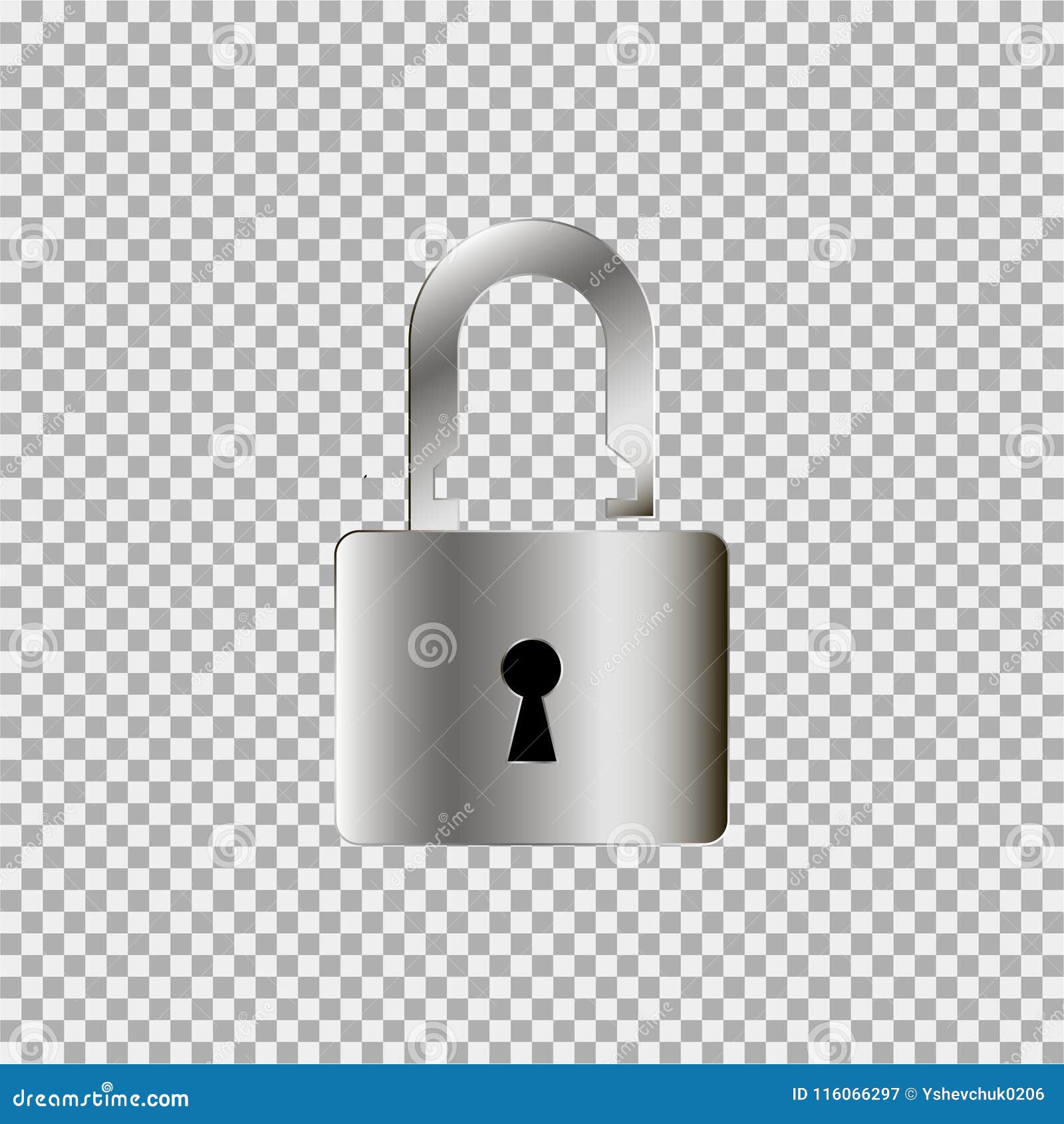 Silver Lock Key Icon on a Grey Background Stock Vector - Illustration ...