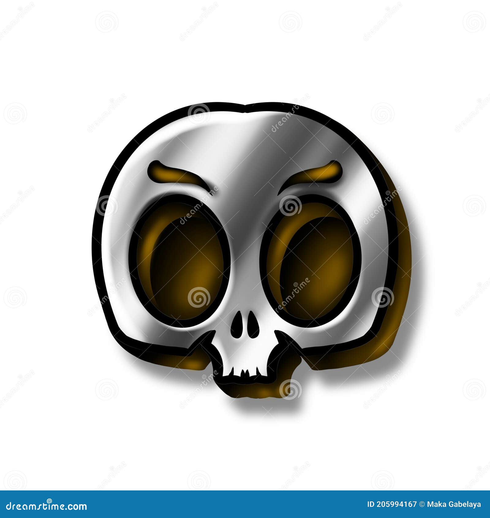 Silver Scull Logo Icon Game Death Dead Stock Illustration ...