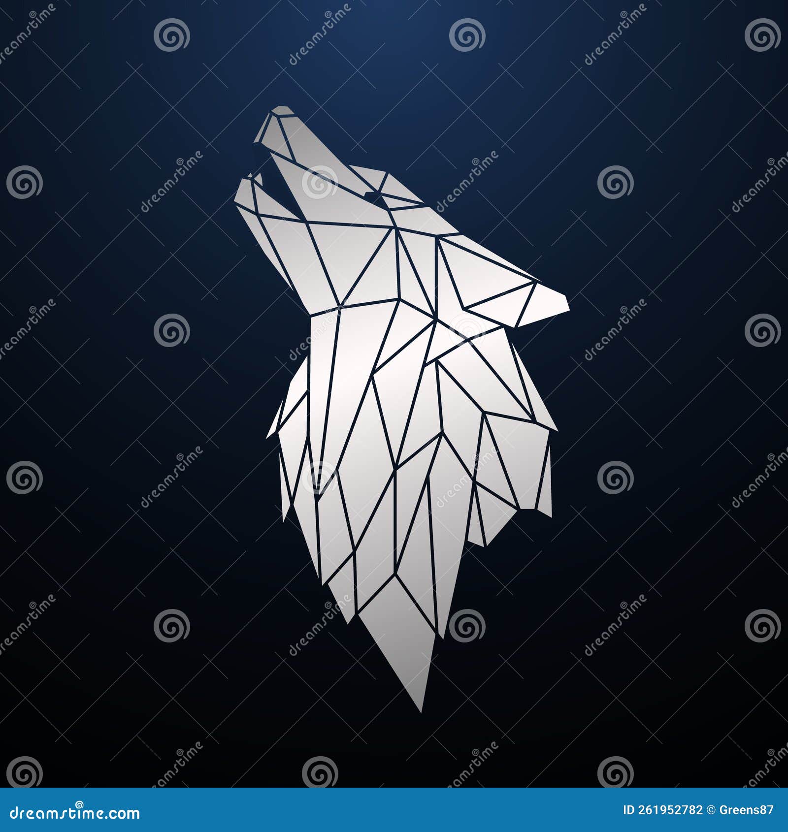 Low Poly Wolf Drawing. Vector Illustration | CartoonDealer.com #138749248