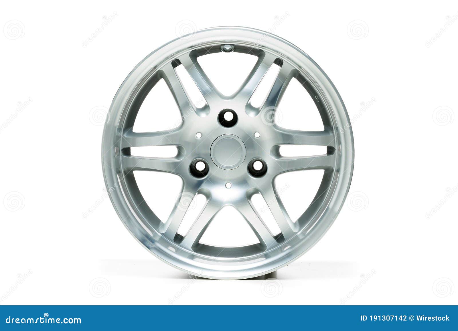 Silver Mag Wheel Isolated on White Background Stock Illustration ...