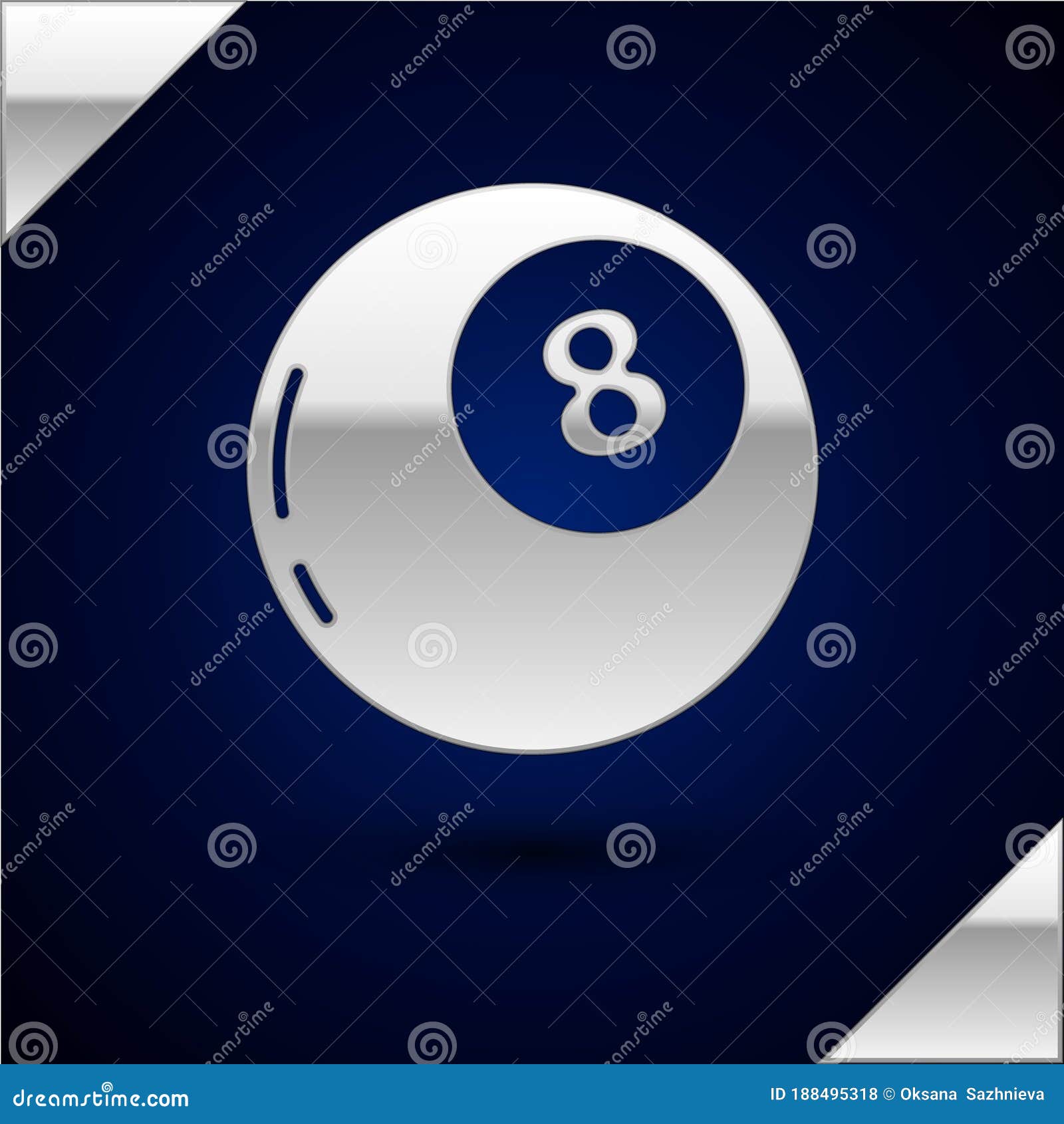 Silver Magic Ball of Predictions for Decision-making Icon Isolated on ...