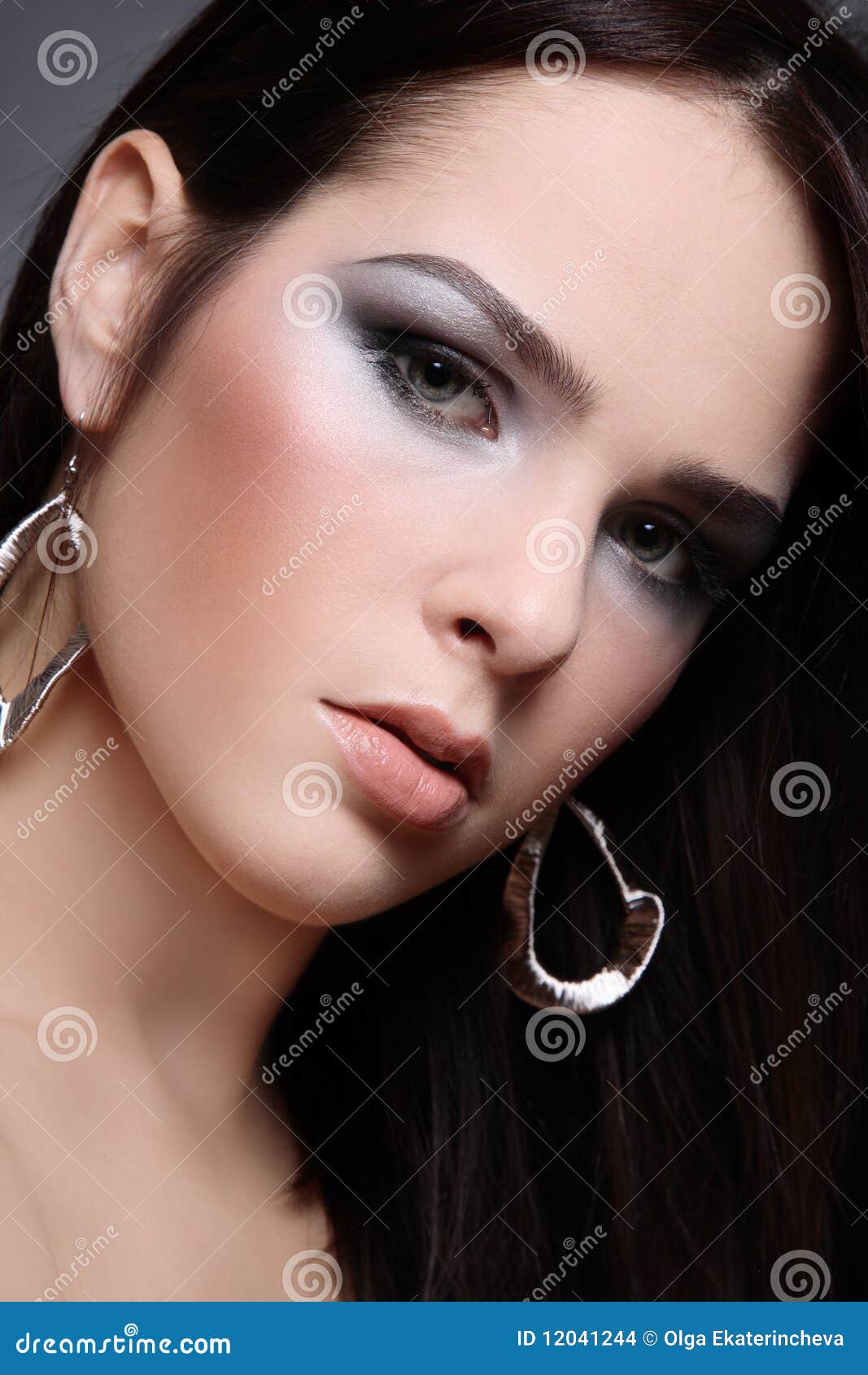Silver make-up stock photo. Image of makeup, beauty, glam - 12041244