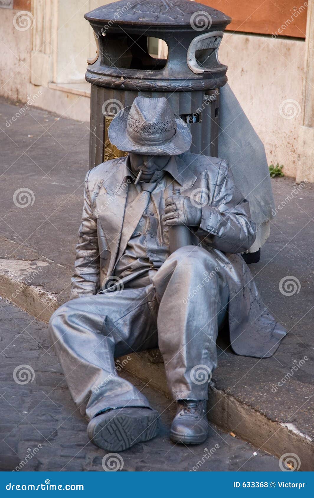 Silver man stock photo. Image of fantasy, costume, live - 633368