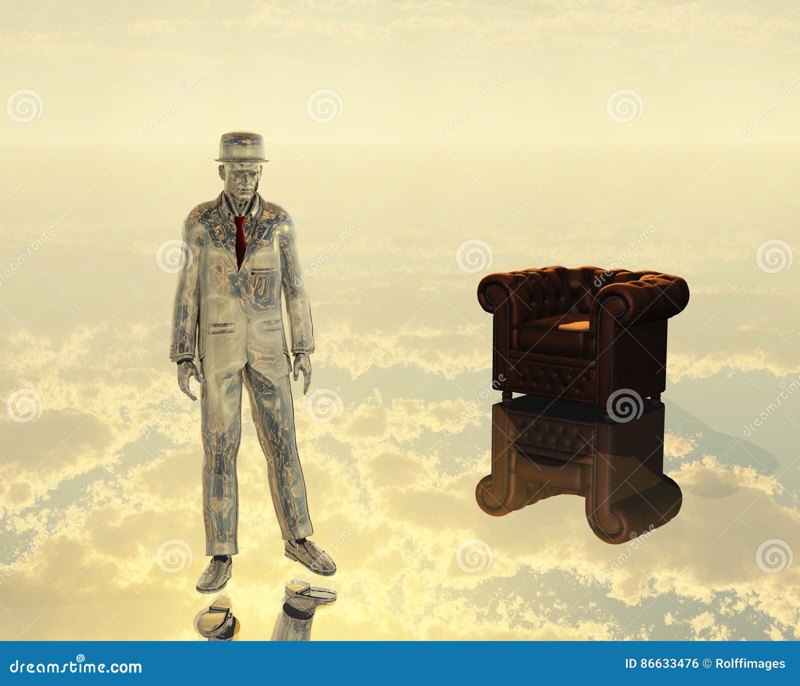 Silver man stock illustration. Illustration of abstract - 86633476