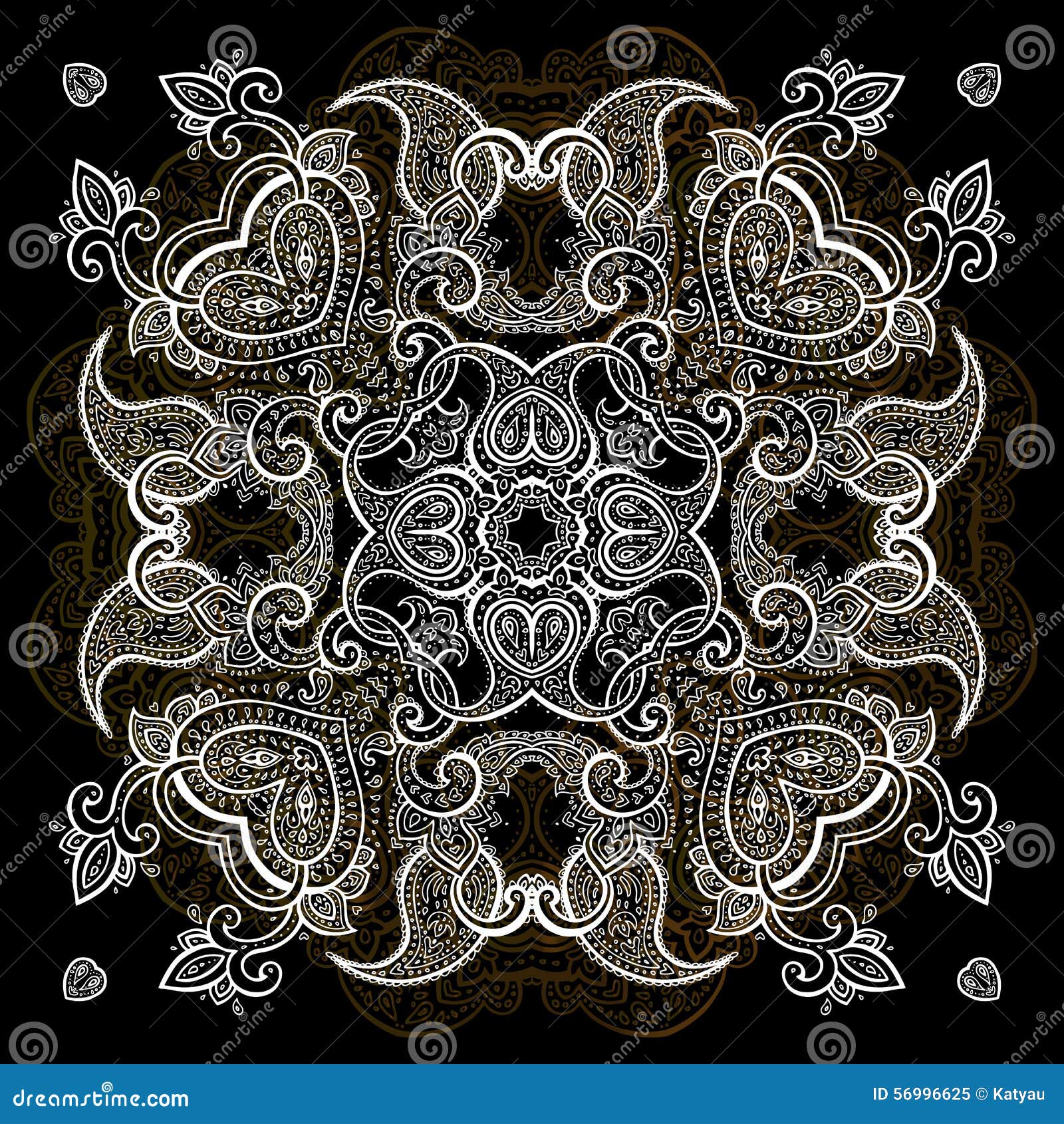 Silver mandala stock vector. Illustration of arabic, abstract - 56996625