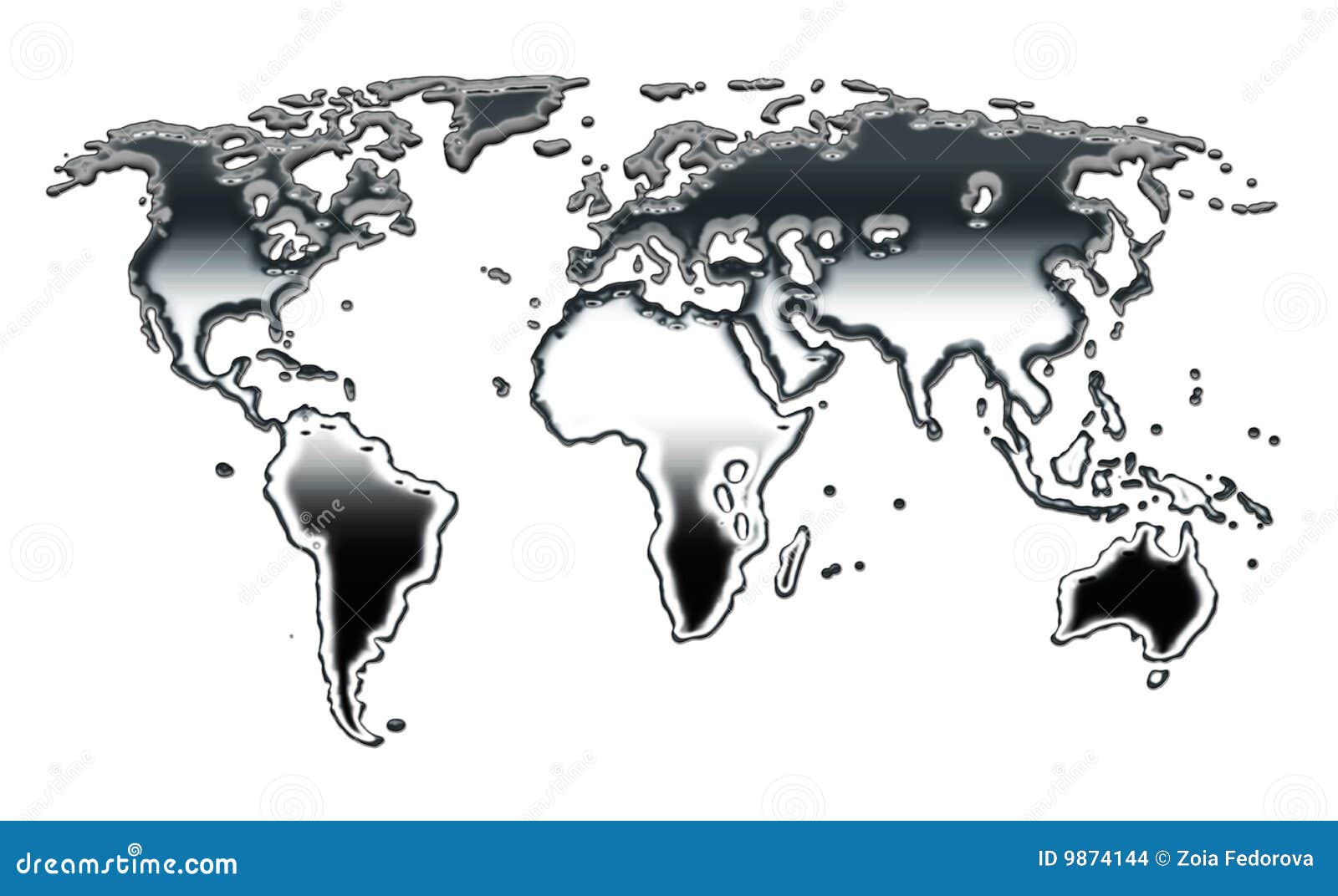 Silver map stock illustration. Illustration of flat, reflection - 9874144