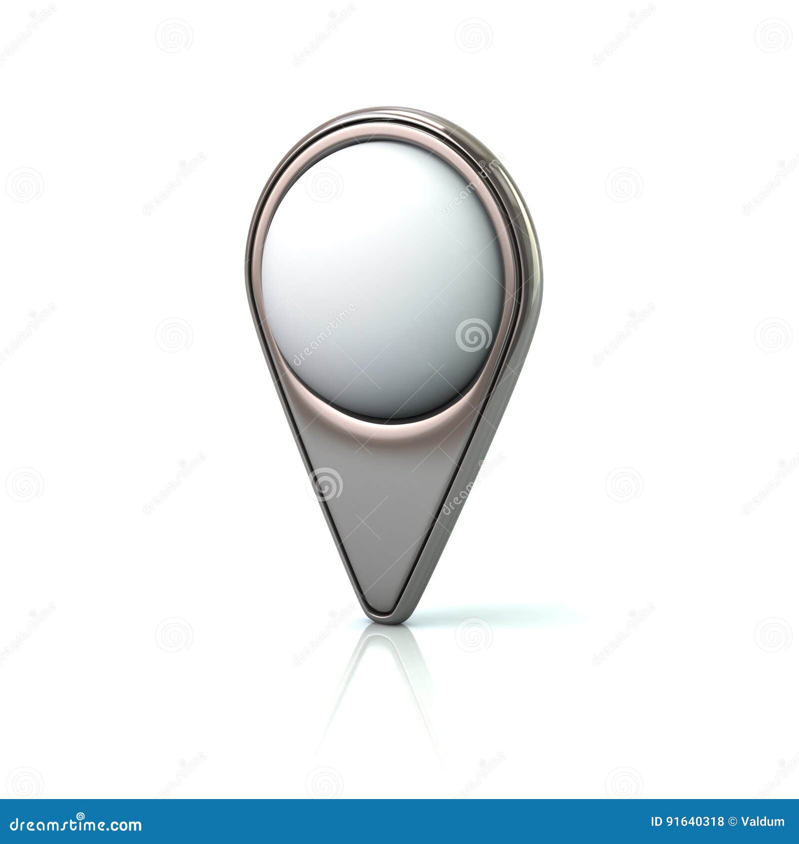 Silver map pin stock illustration. Illustration of ball - 91640318