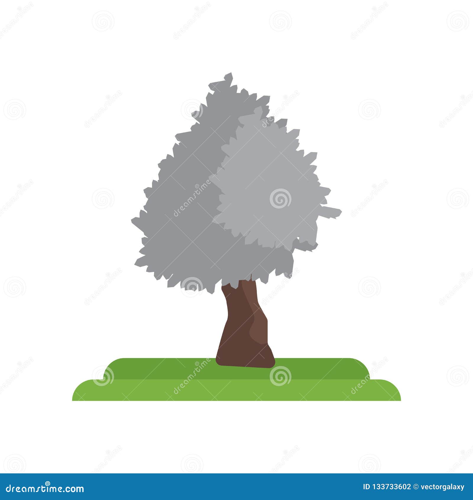 Silver Maple Tree Silhouette Stock Illustration | CartoonDealer.com ...