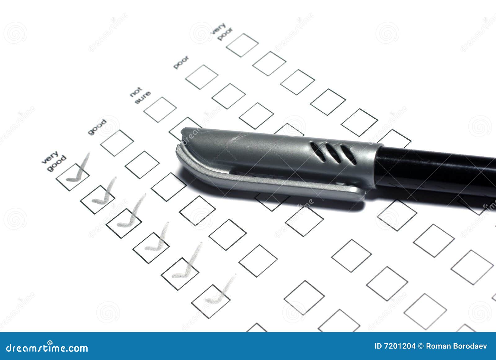 Business Survey List Check White Mark Choice Form Checkbox Box Report ...