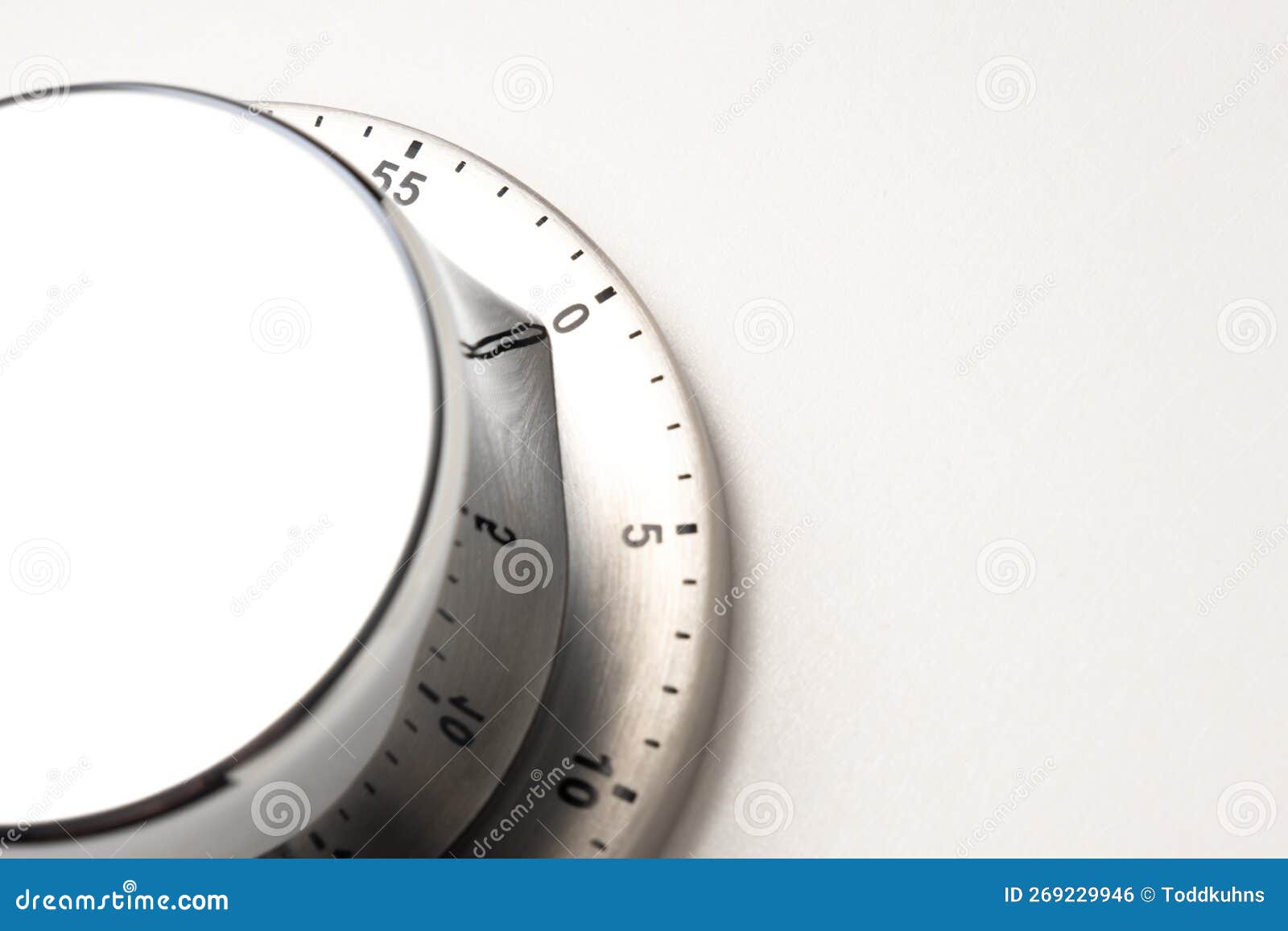 Silver Mechanical Cooking Timer on White Background Stock Photo - Image ...