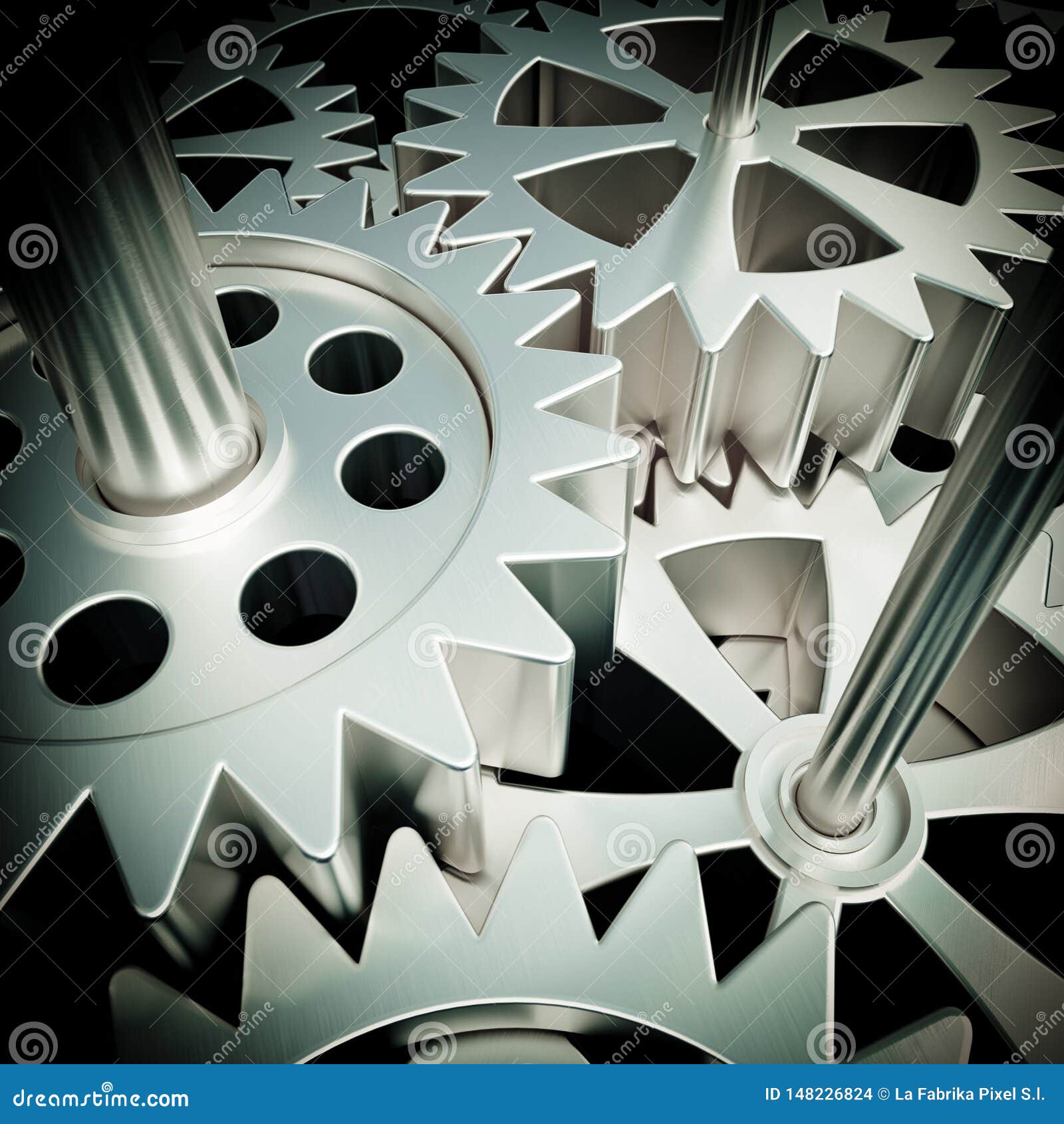 Silver mechanism stock illustration. Illustration of metal - 148226824