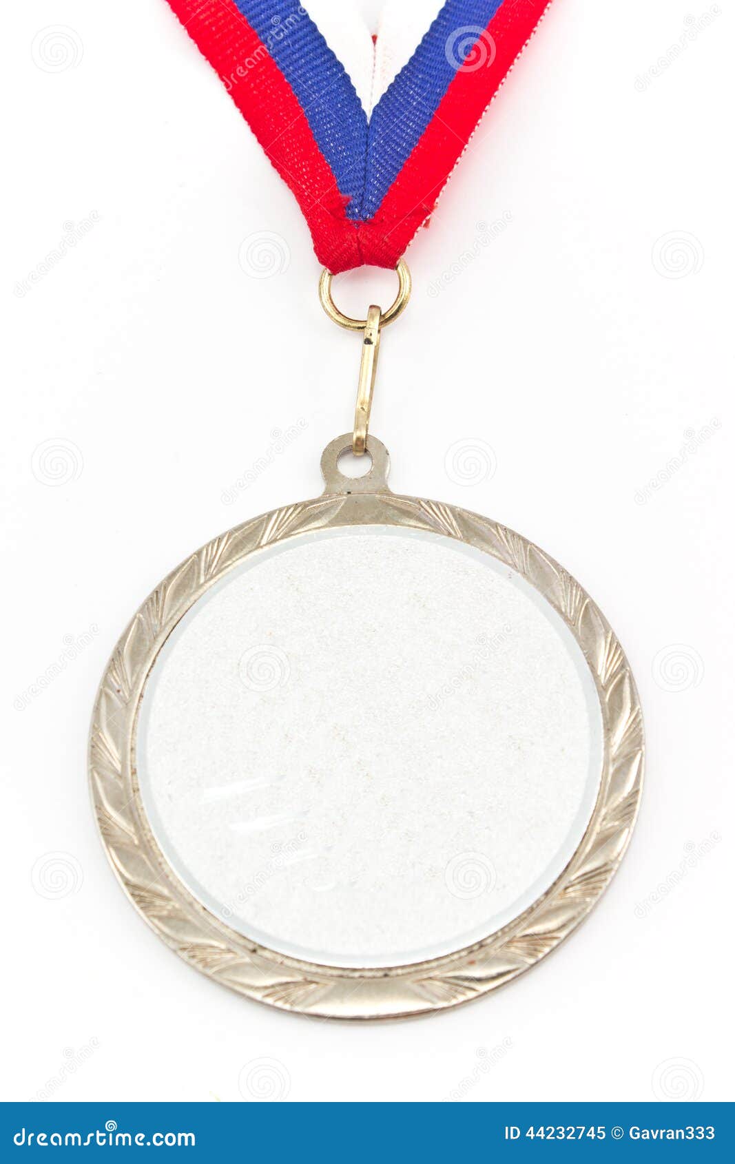 Silver Medal with Color Stripes Stock Image - Image of compete, ribbon ...