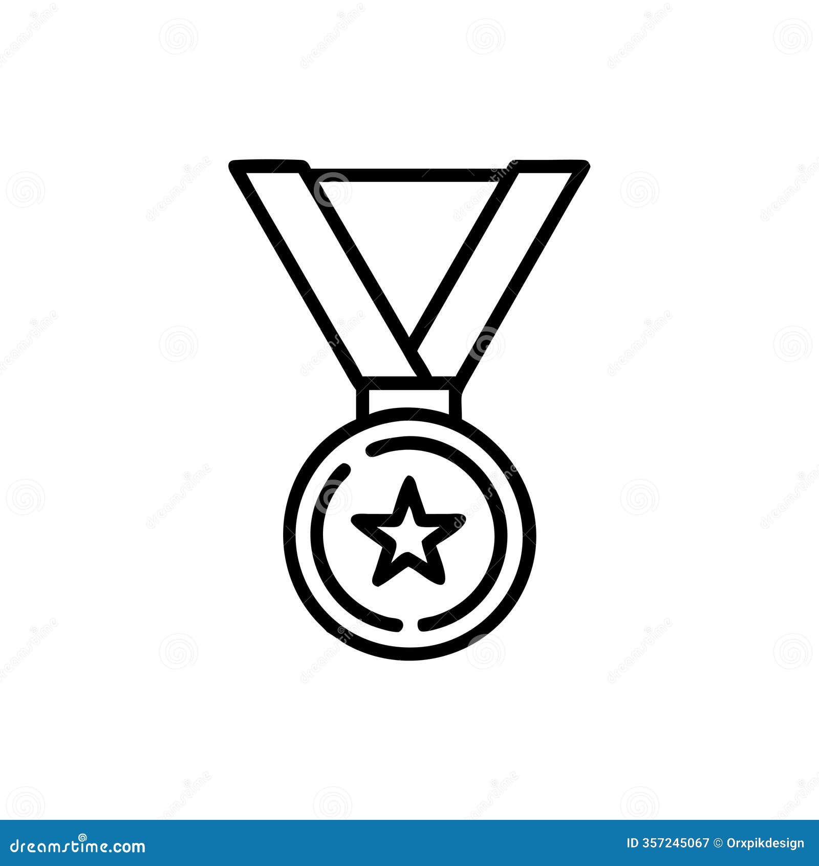 Silver Medal for Outstanding Performance Stock Vector - Illustration of ...