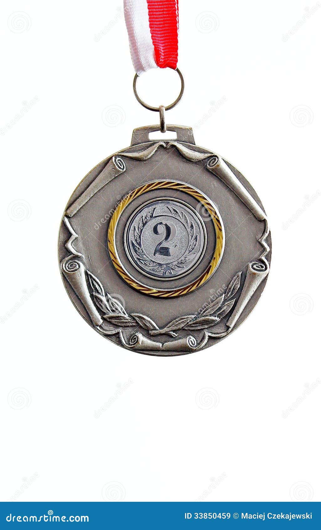 Silver medal stock image. Image of championship, trophy - 33850459