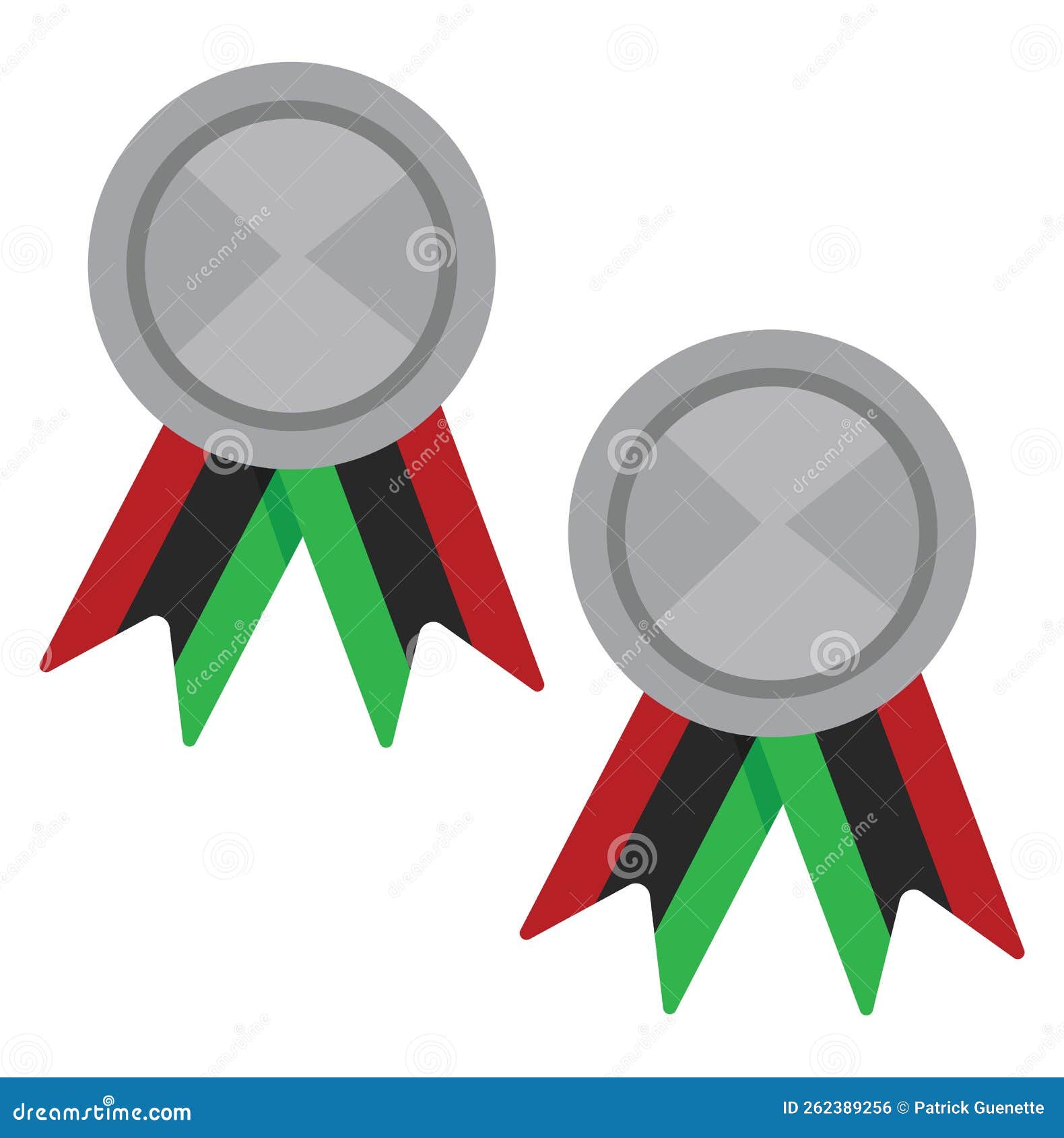 Silver medals, icon stock vector. Illustration of icon - 262389256