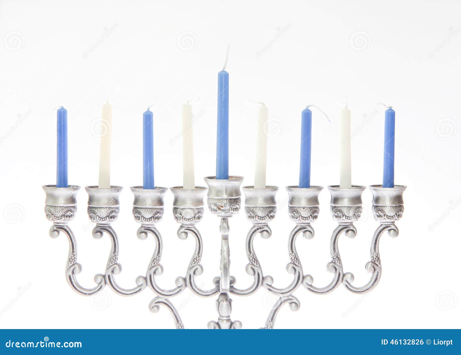 Silver Menorah stock photo. Image of menorah, jerusalem - 46132826
