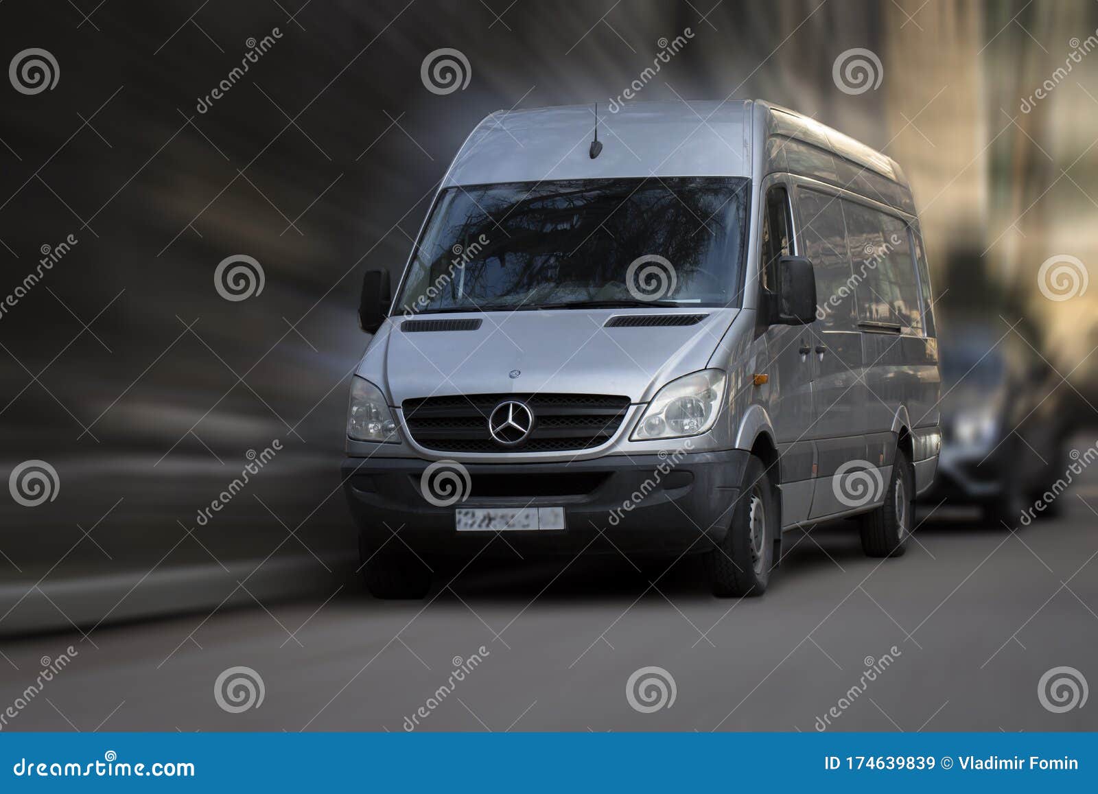 Silver Mercedes Benz Sprinter Van. Editorial Stock Image - Image of ...