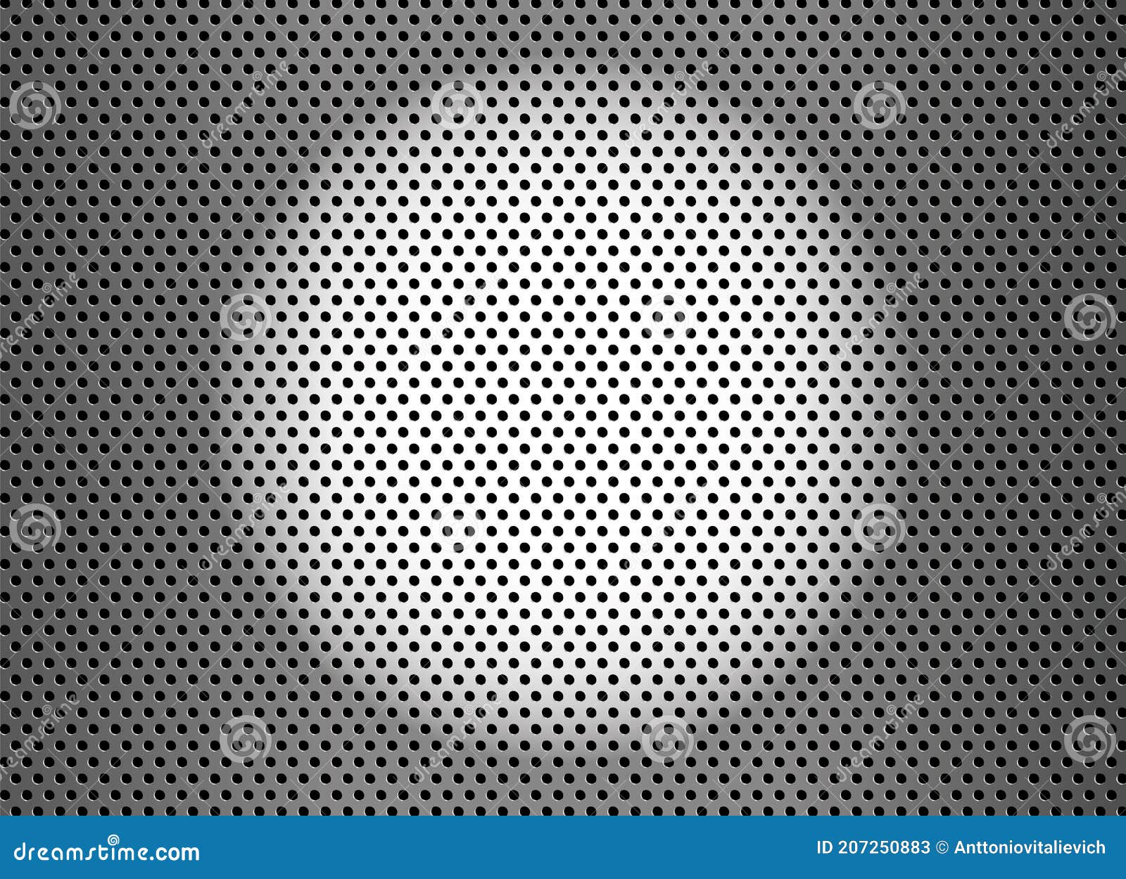 Silver Metal Background with Dots Pattern. Light Silver Metal ...