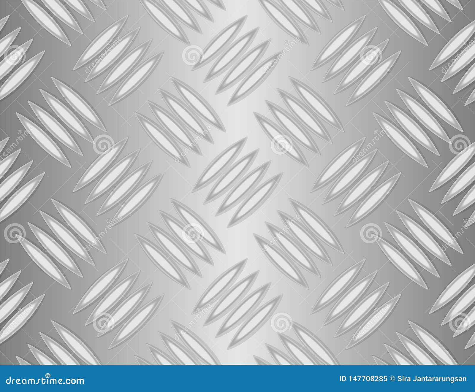 Silver Metal Background of Seamless Diamond Plate Stock Vector ...