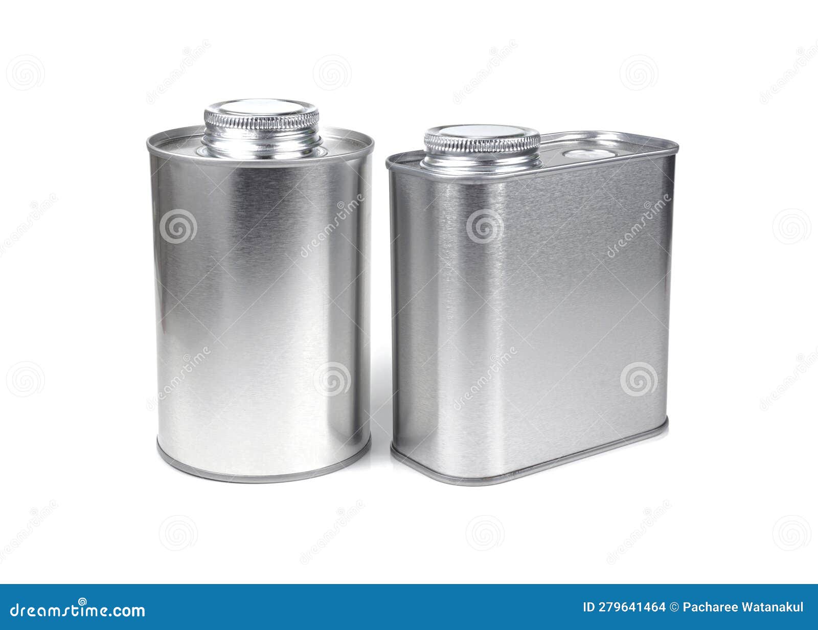Silver Metal Box Packaging for Tea or Coffee Stock Photo - Image of ...