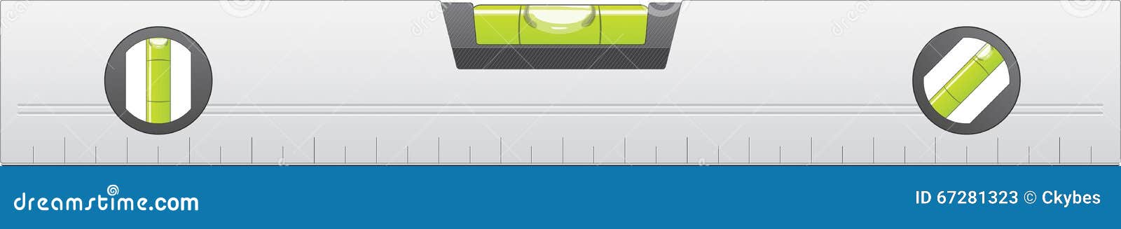 Silver Metal Bubble Level Vector Stock Vector - Illustration of ...