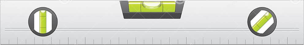 Silver Metal Bubble Level Vector Stock Vector - Illustration of ...