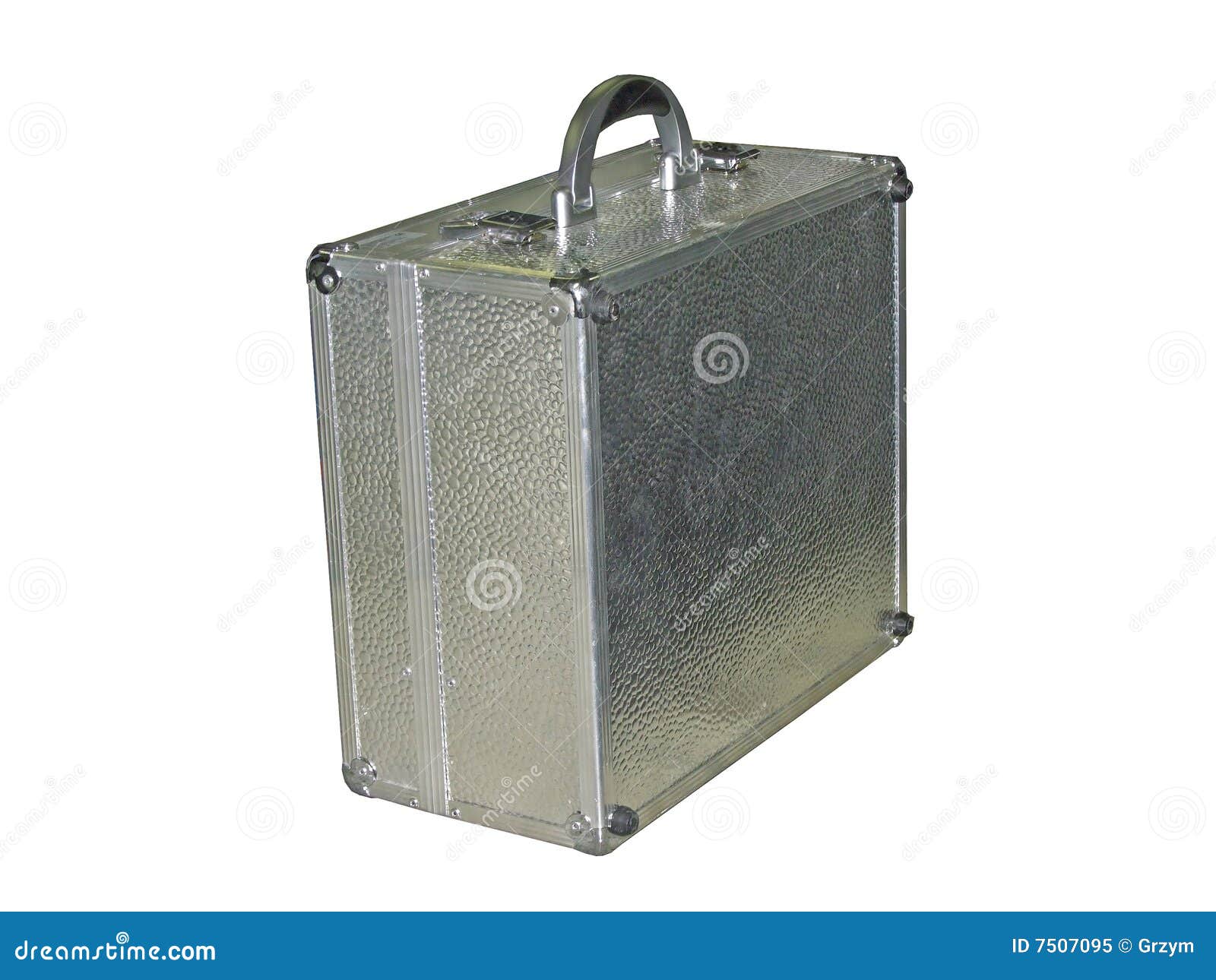 Silver metal case stock image. Image of lock, luxury, protection - 7507095