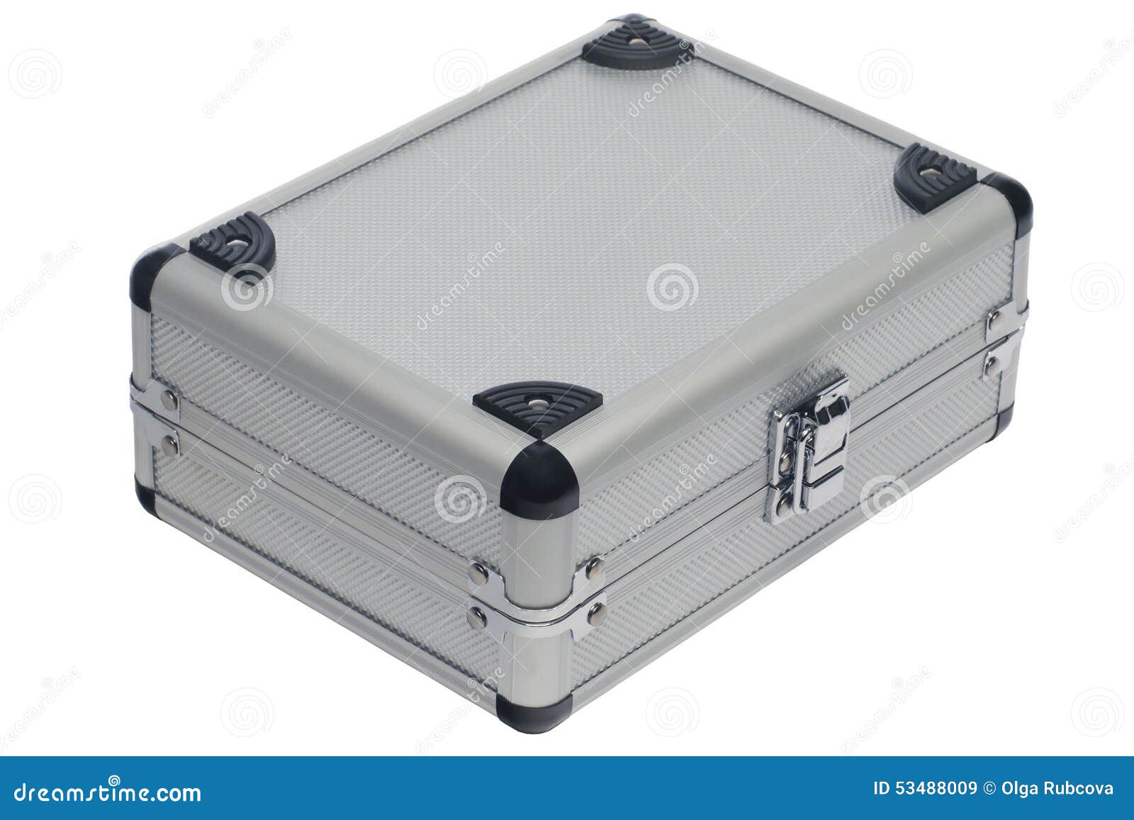 Silver metal case stock image. Image of contemporary - 53488009
