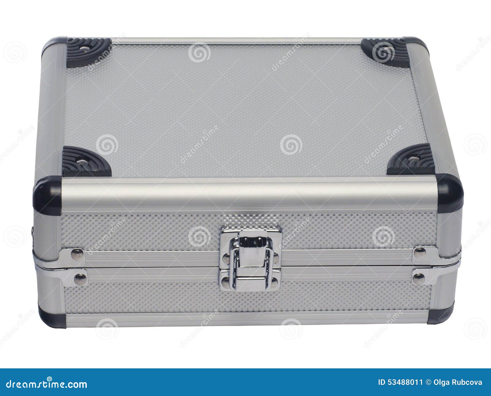 Silver Metal Case on a White Background Stock Image - Image of silver ...