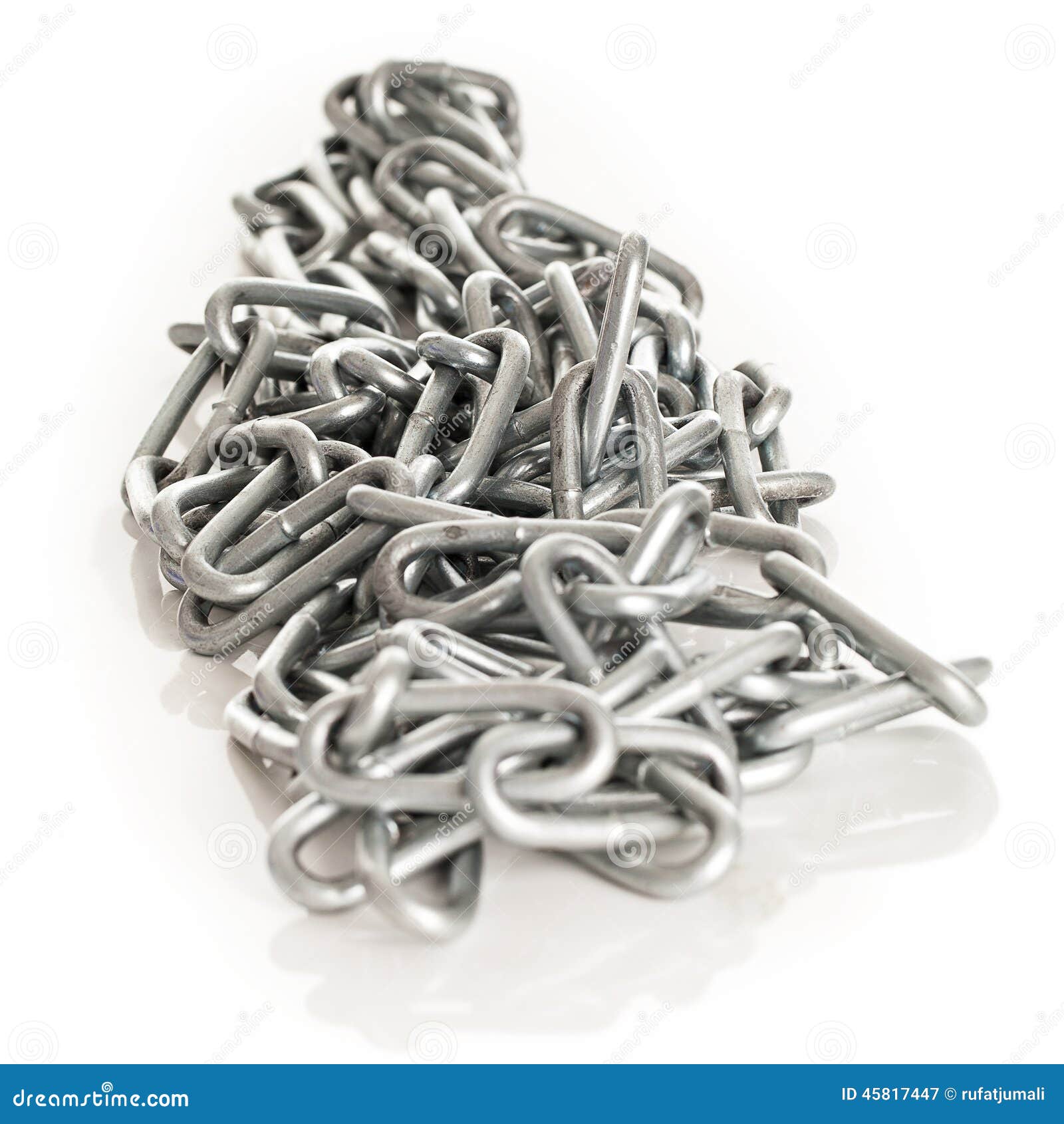 Silver Metal Chain on a Background Stock Image - Image of detail, hard ...