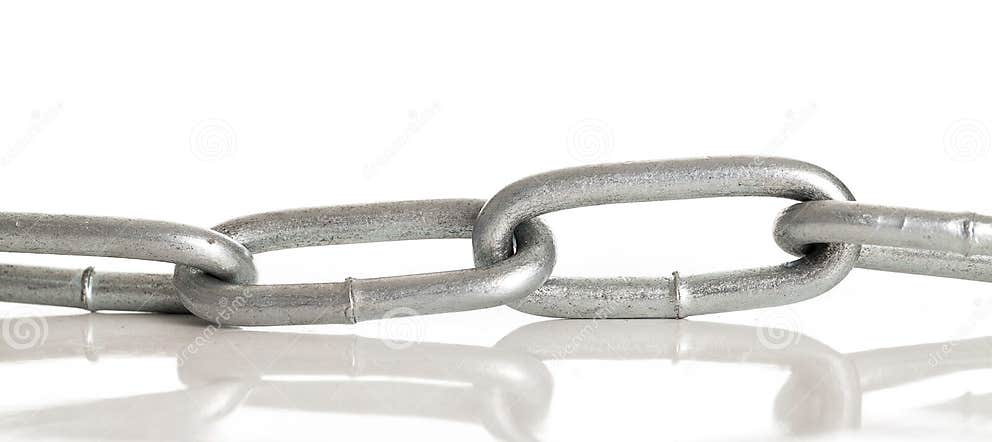 Silver Metal Chain on a Background Stock Photo - Image of closed, line ...