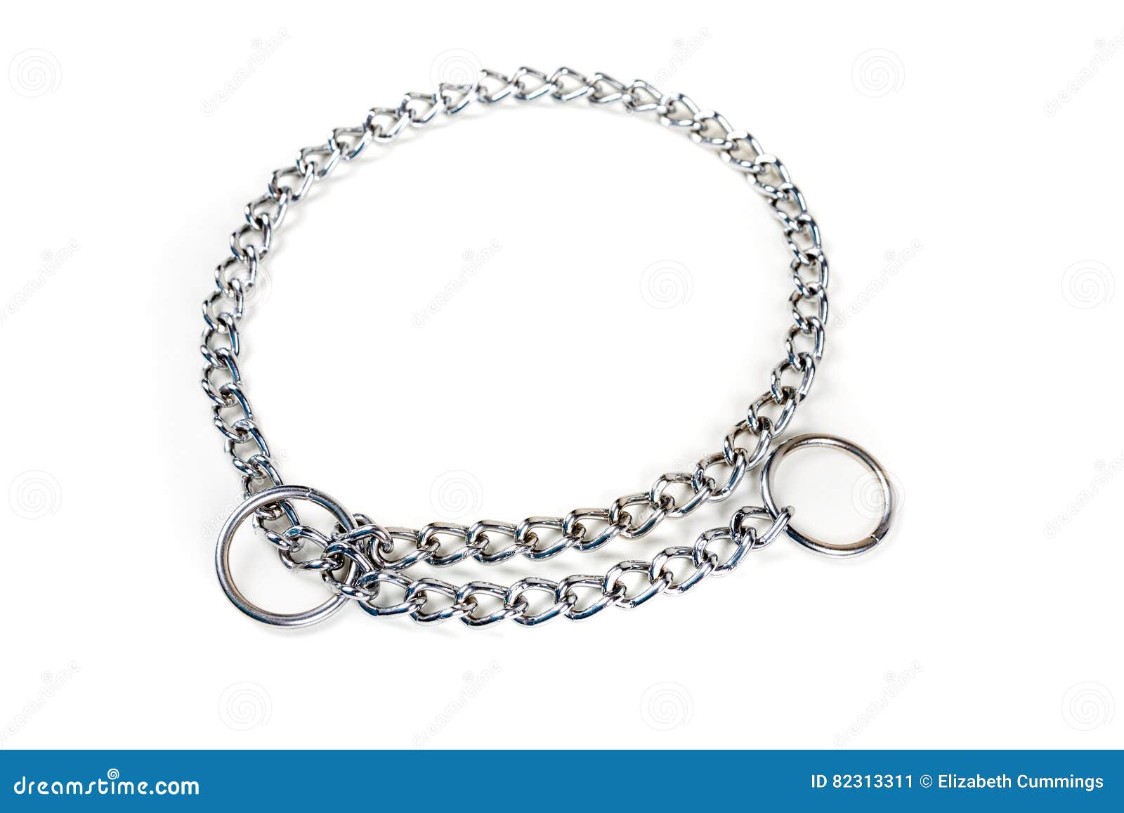 Silver metal choke chain stock image. Image of metal - 82313311