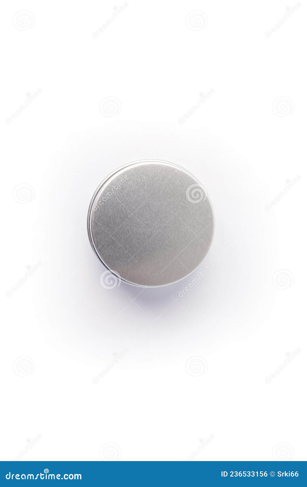 Silver Metal Container for Creme Stock Photo - Image of empty, steel ...