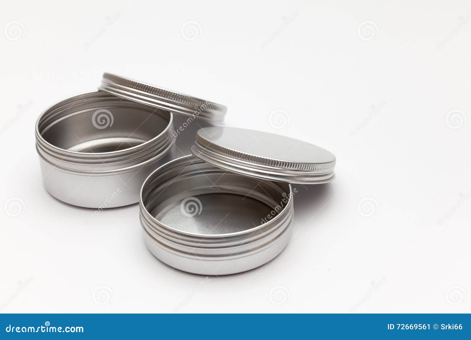 Silver metal containers stock image. Image of packaging - 72669561