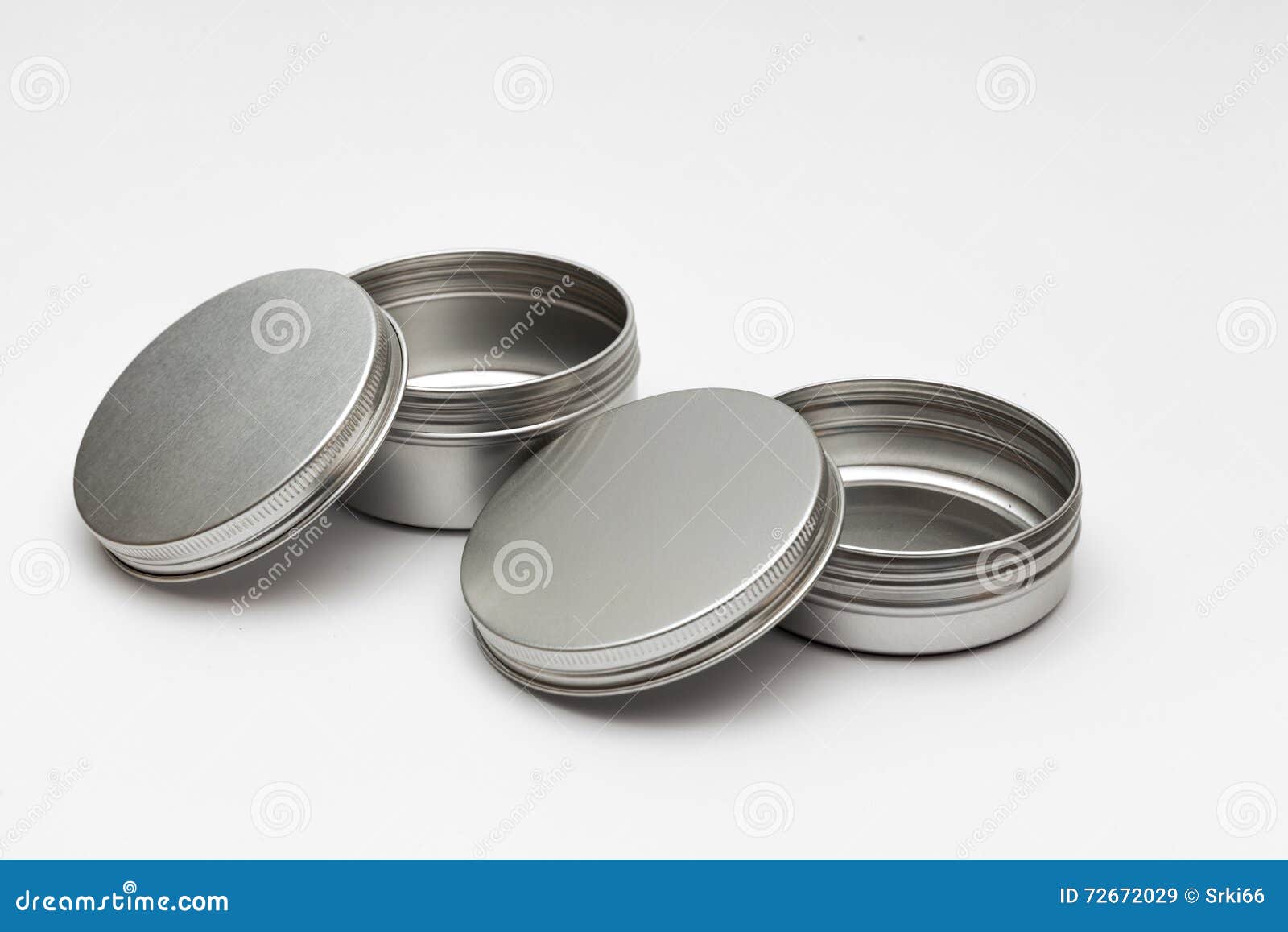 Silver metal containers stock image. Image of design - 72672029