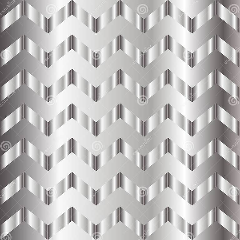 Silver Metal Gradient Chevron Pattern Background Stock Vector - Illustration of digital, chevron ...