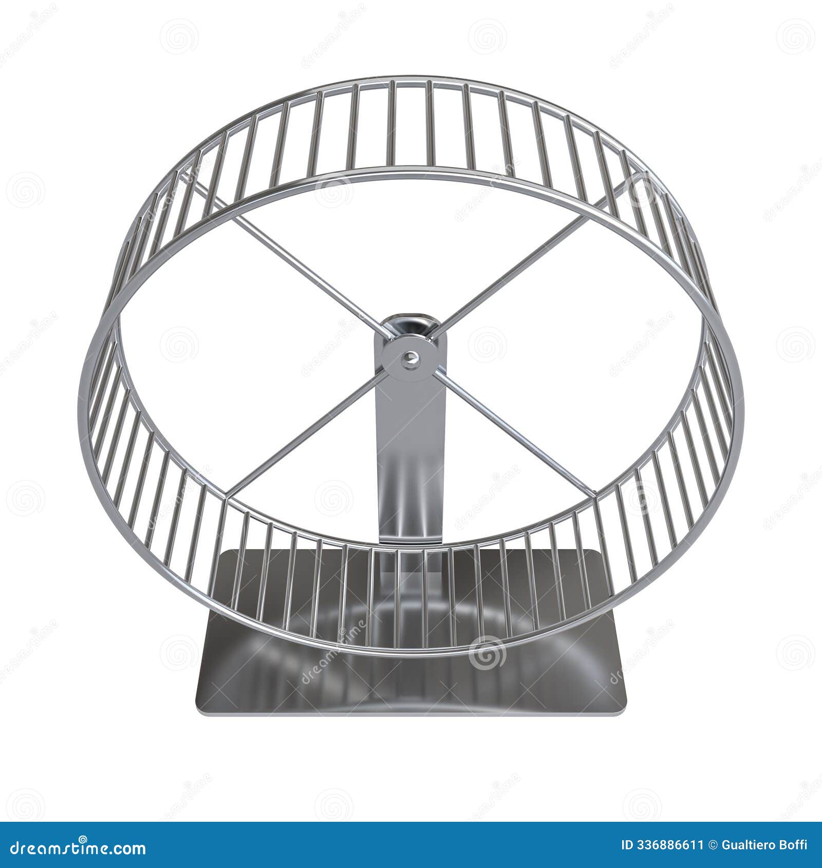 Silver Metal Hamster Wheel on a Transparent Background Stock ...