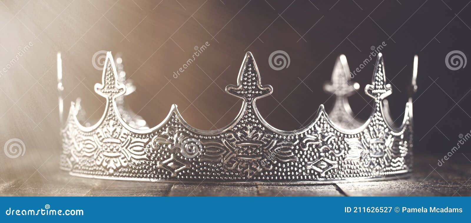 Silver Metal King or Queens Crown in the Sunlight Stock Image - Image ...