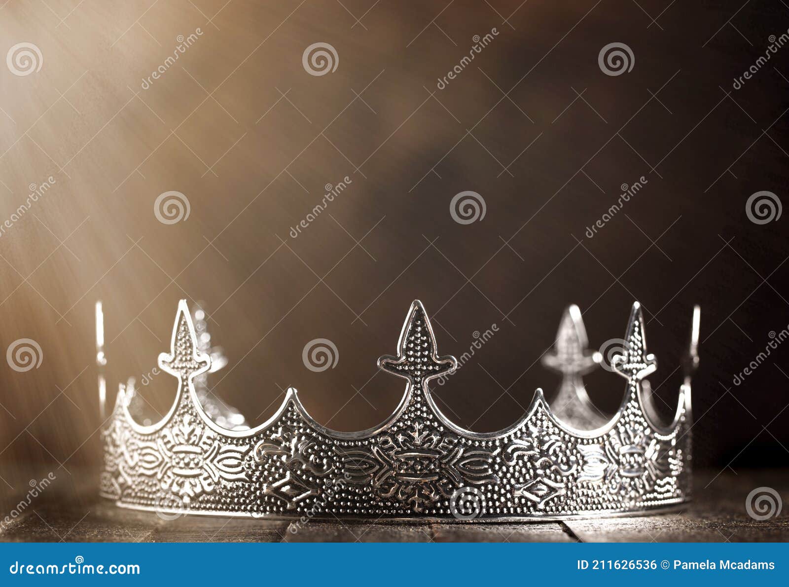 Silver Metal King or Queens Crown in the Sunlight Stock Photo - Image ...