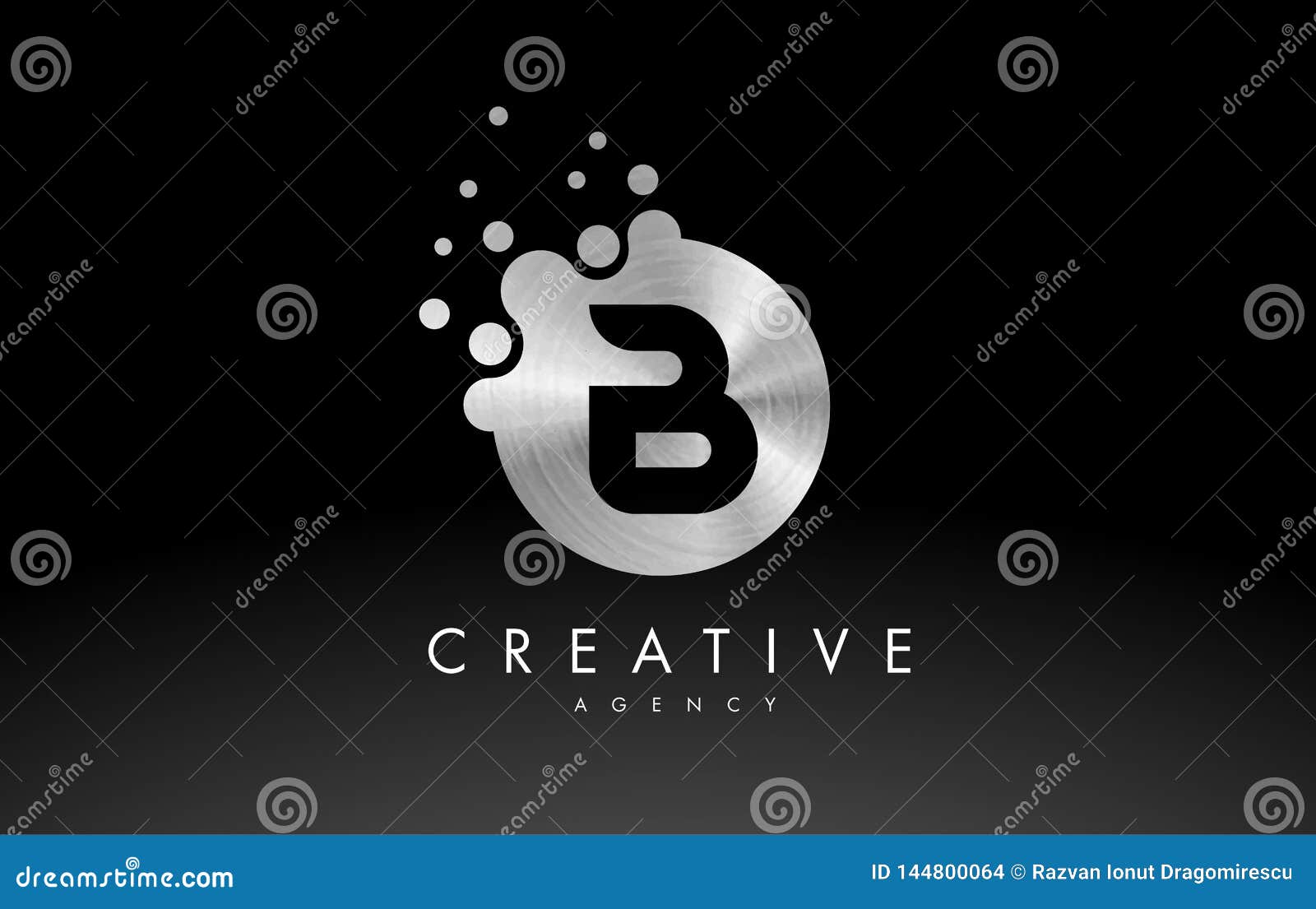 Silver Metal Letter B Logo. B Letter Design Vector Stock Vector ...