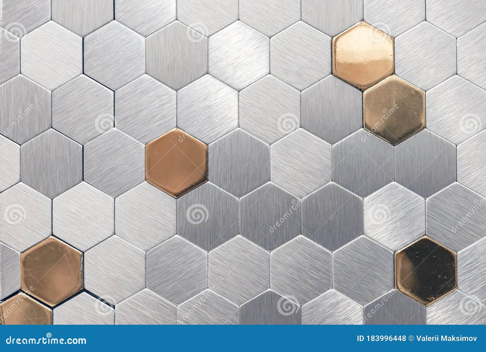 Metal Mosaic Tile In The Form Of Scales. Silvery Tile Texture With ...
