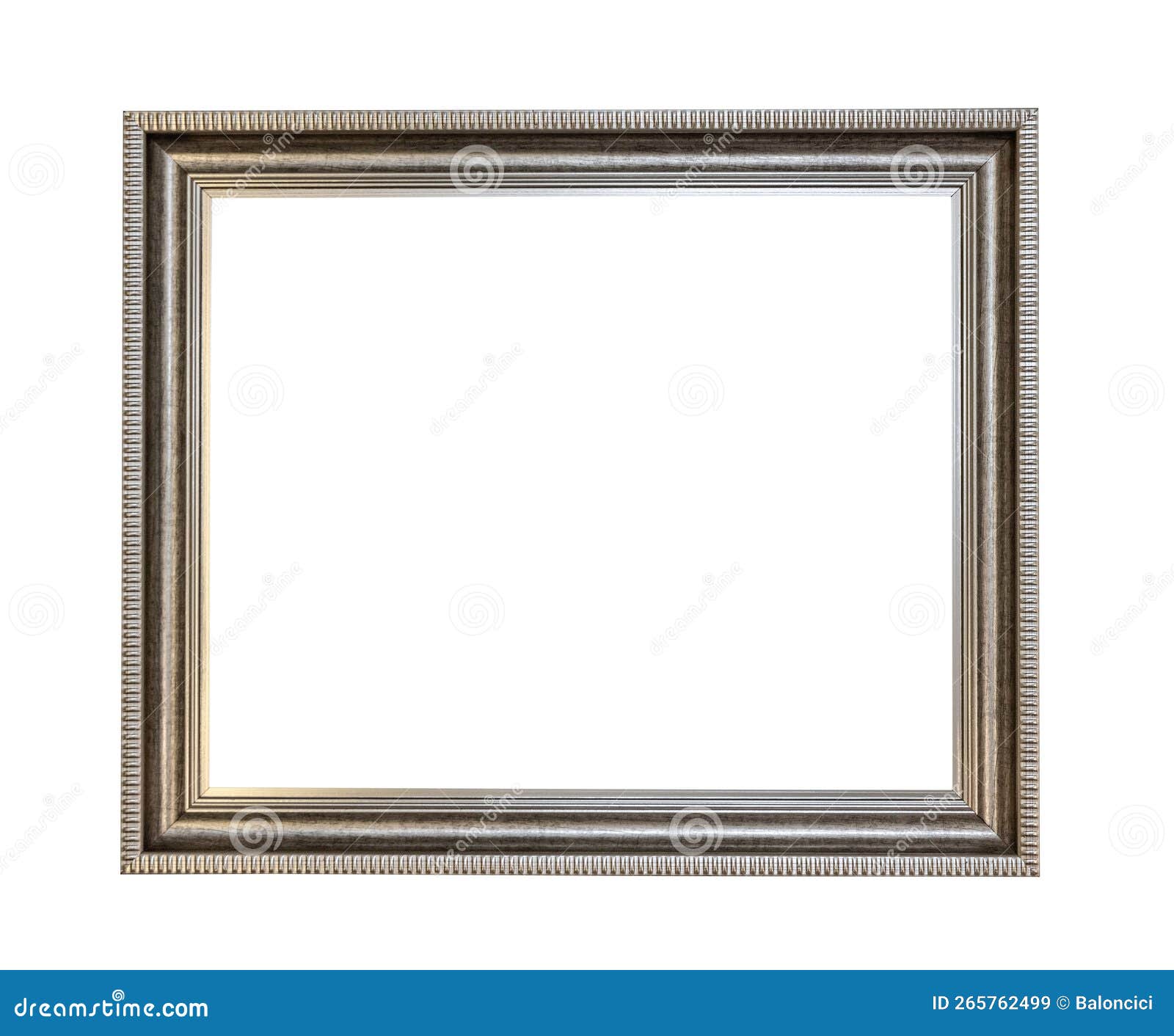 Silver Picture Frame Isolated Stock Image - Image of europe, empty ...