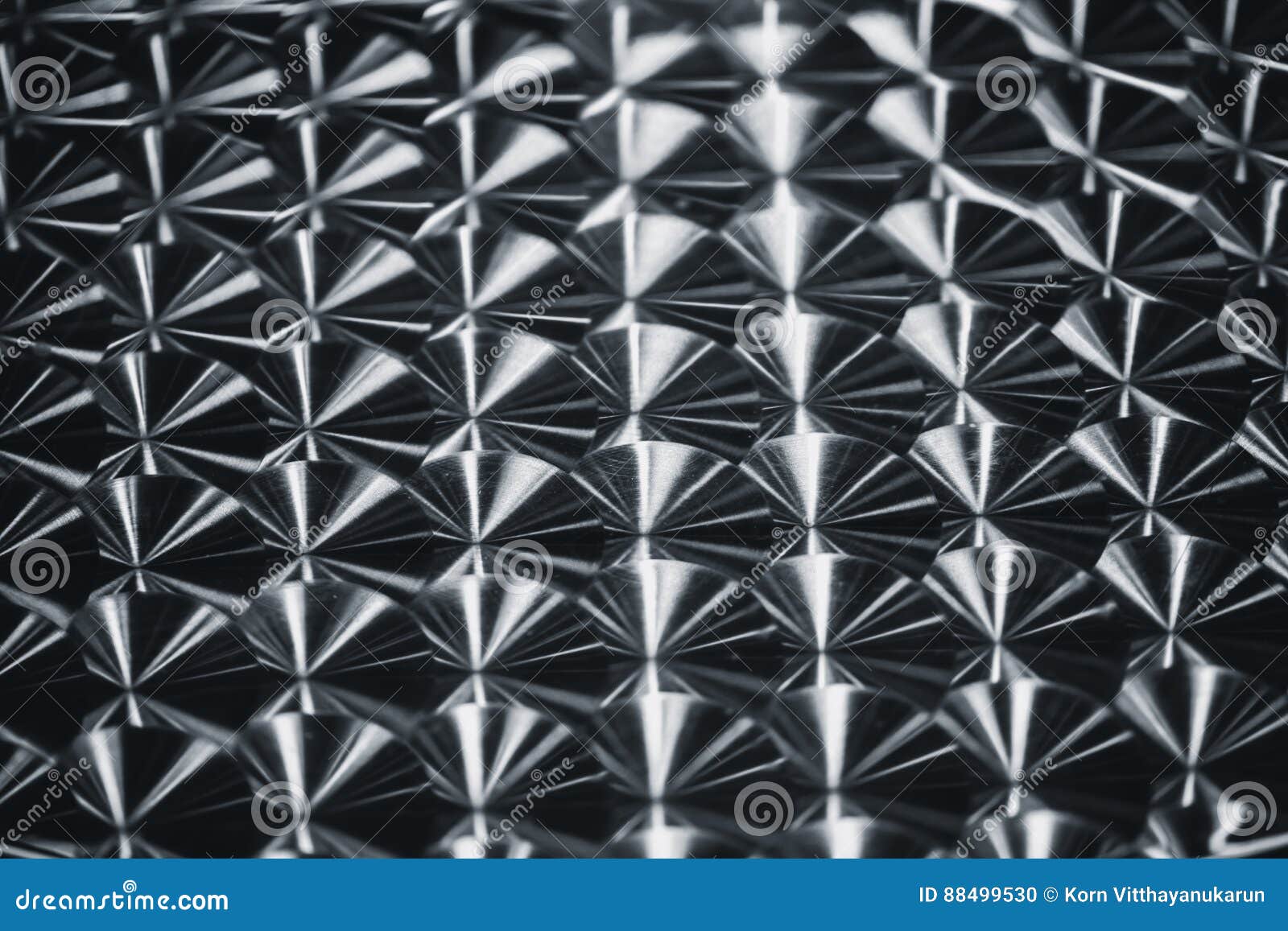Silver Metal Reflective Circle Spin Brush Pattern Texture. Stock Photo ...