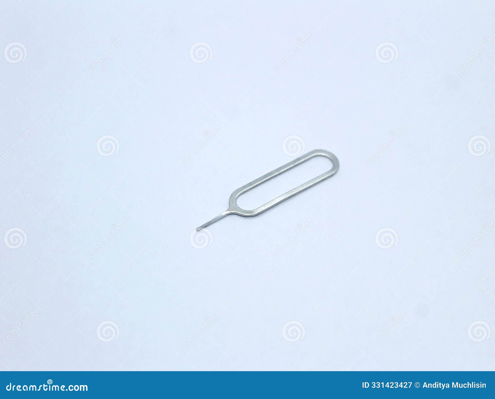 Silver Metal Sim Card Ejector Isolated on White Background Stock Image ...