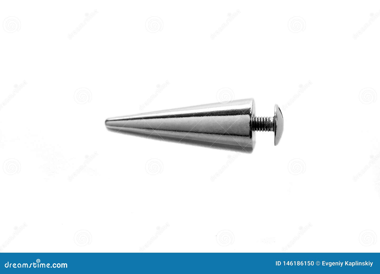 Silver Metal Spikes Isolated on White Background Stock Photo - Image of ...